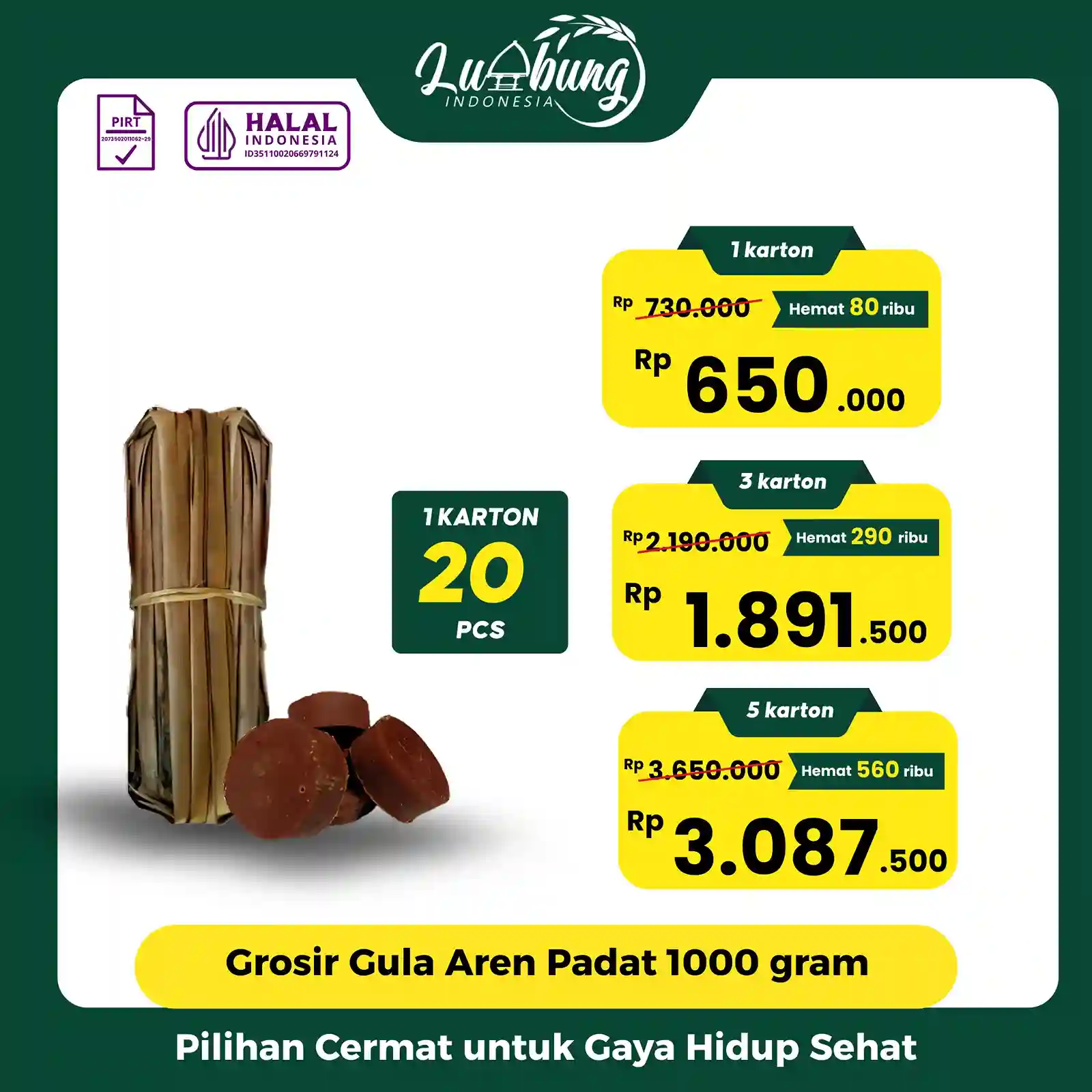Gula Aren Kawung Padat - Gula Aren Lumbung Indonesia | Produsen Gula ...